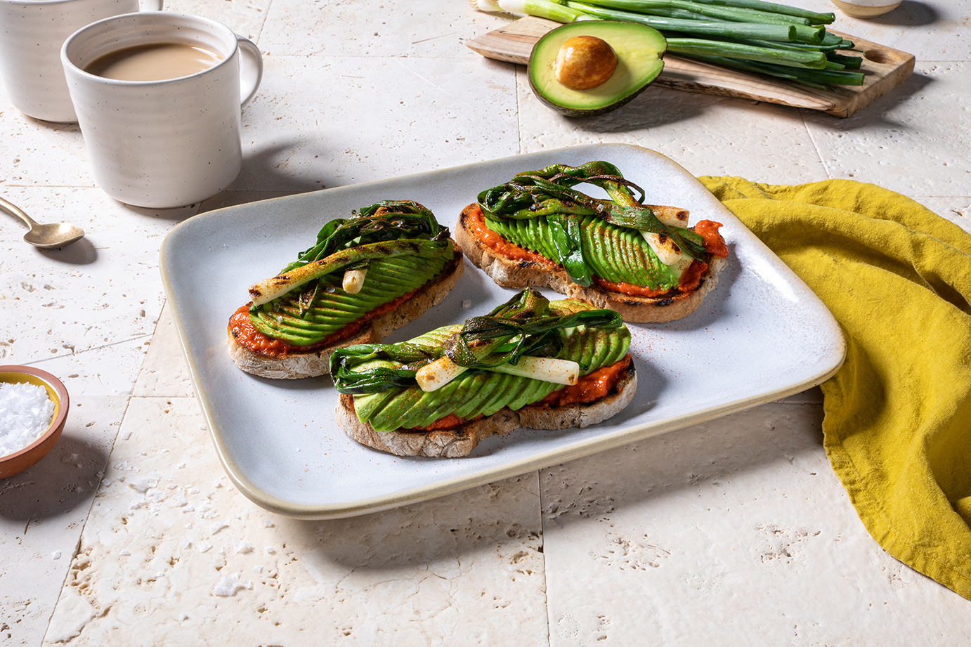 Romesco Avocado Toast with Spring Onions - Calgary Co-op