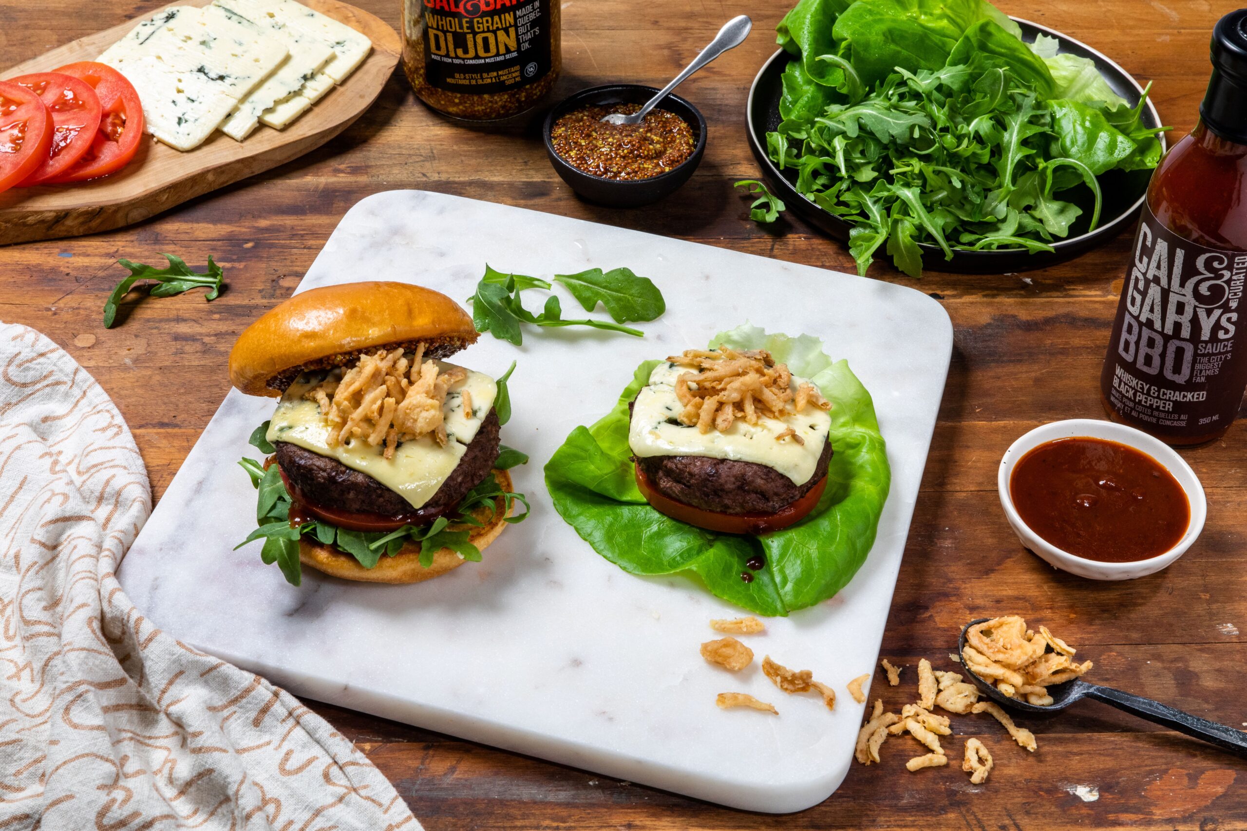BBQ Blue Cheese Alberta Chuck Burger with Fried Onions - Calgary Co-op